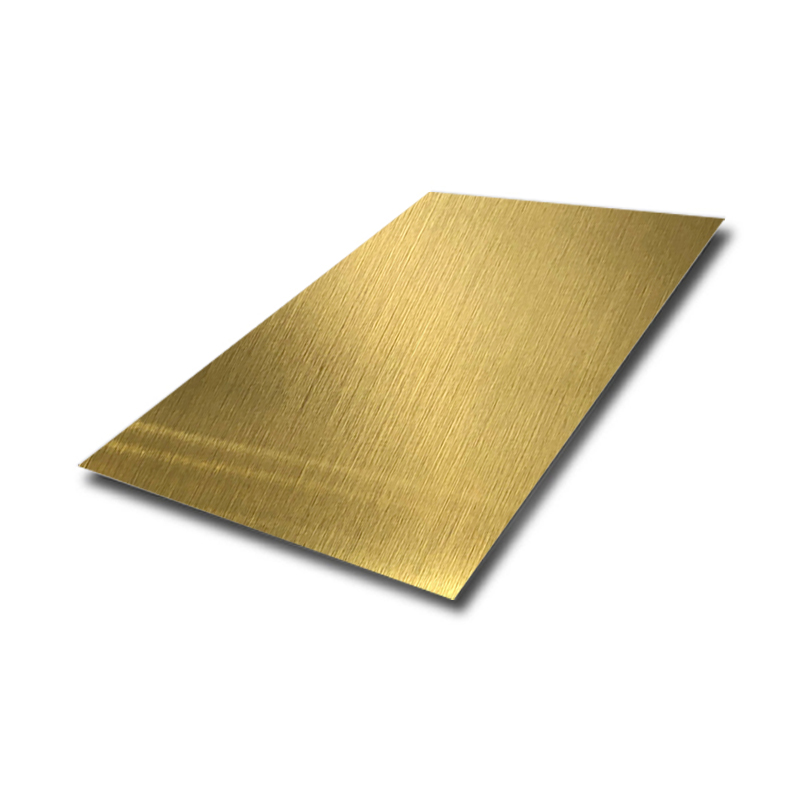 304 Stainless Steel Hairline Finish Champagne Gold Color Coating Metal ...